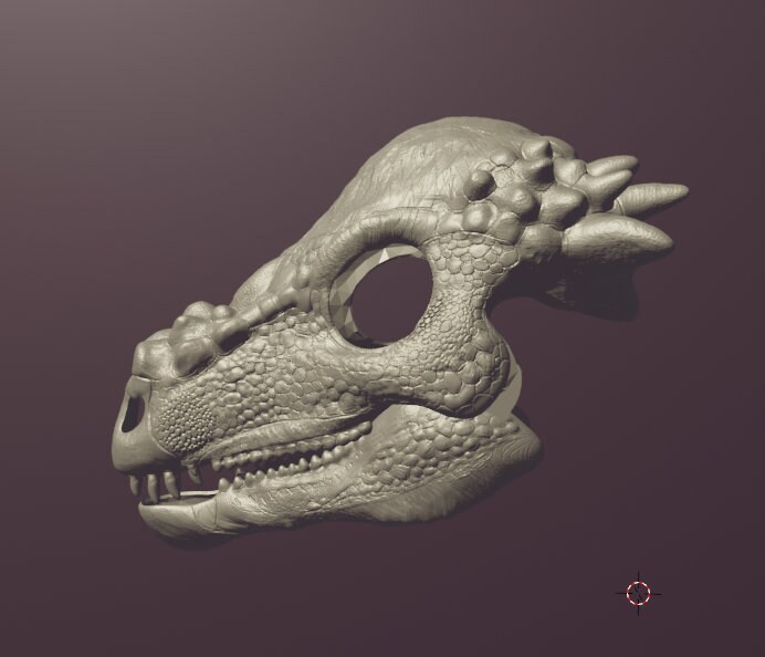 Pachycephalosaur Skull Mask .STL Files for 3D Printing | Etsy