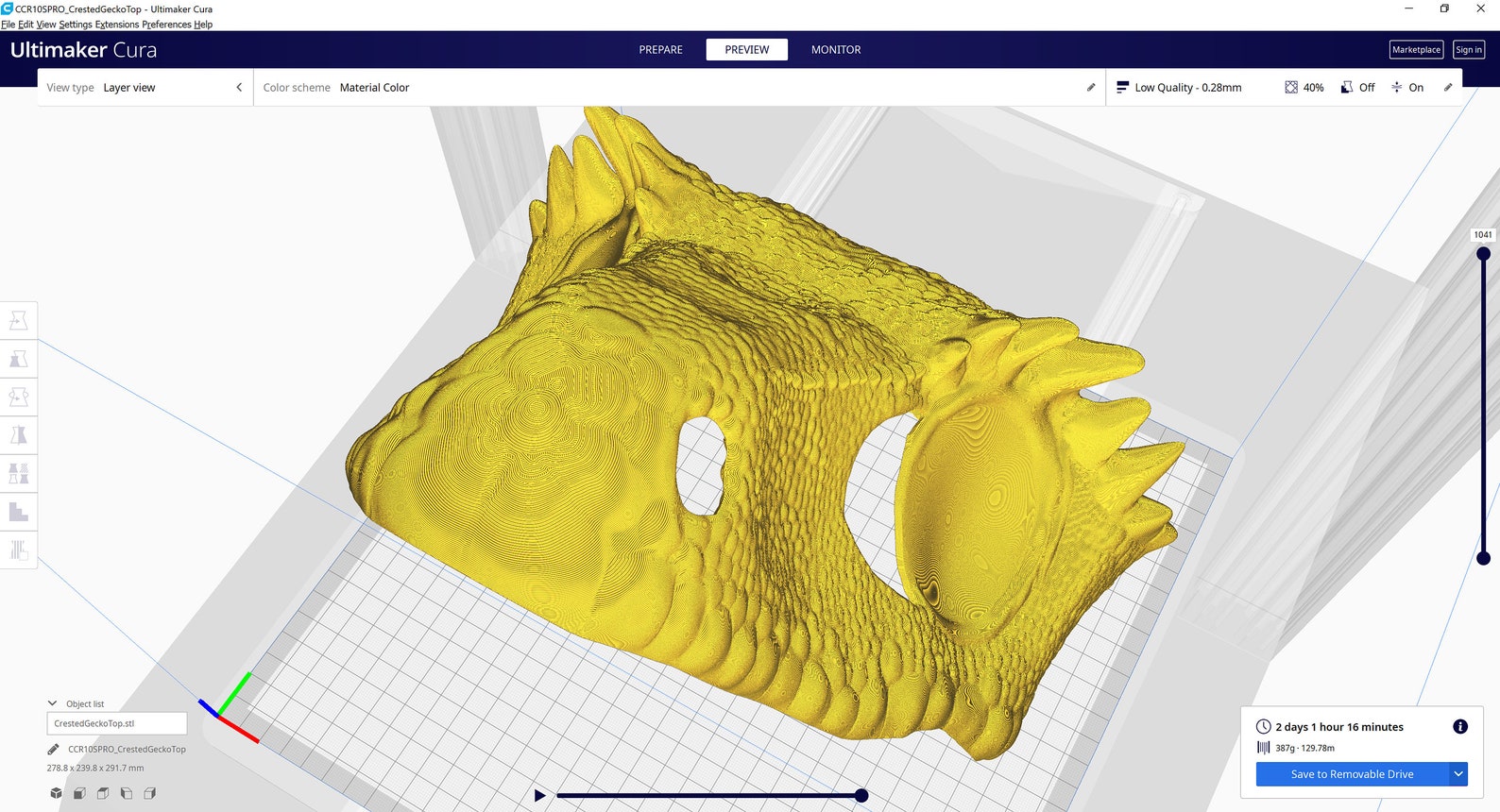 Crested Gecko Mask .STL files for 3D printing | Etsy