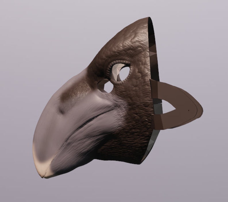 White Necked Raven Mask .STL Files for 3D Printing - Etsy