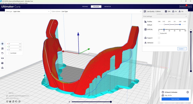 Mammoth Skull Mask .STL Files for 3D Printing - Etsy