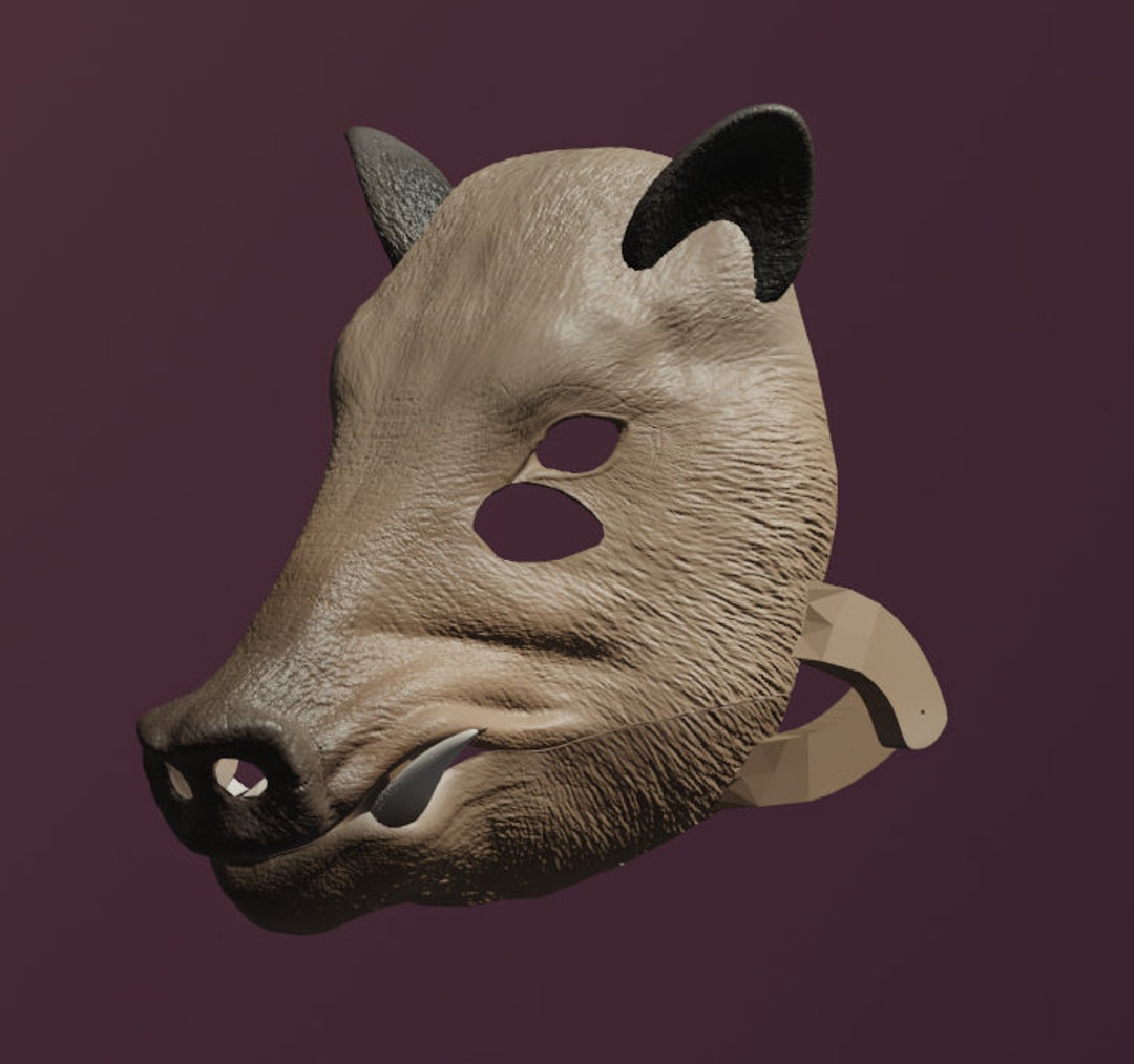 Boar Mask .STL Files for 3D Printing - Etsy