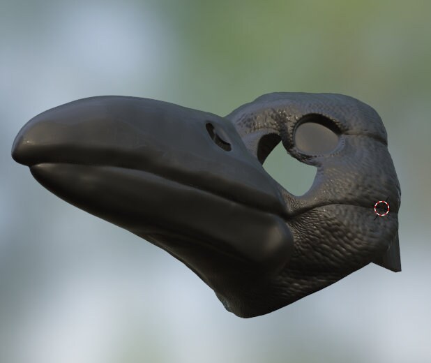 Raven Mask Stl Files For 3d Printing Etsy