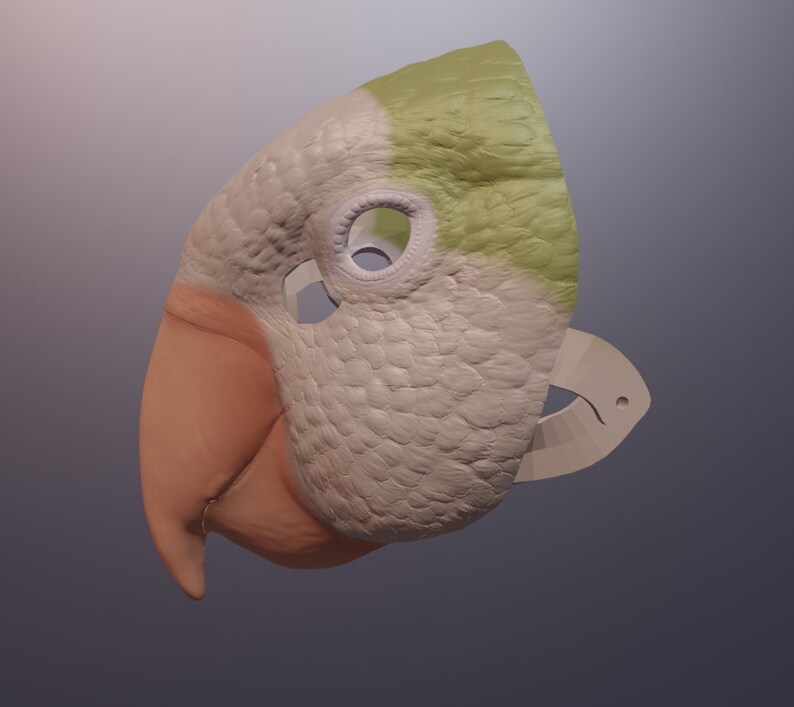 Monk Parakeet Mask .STL Files for 3D Printing - Etsy