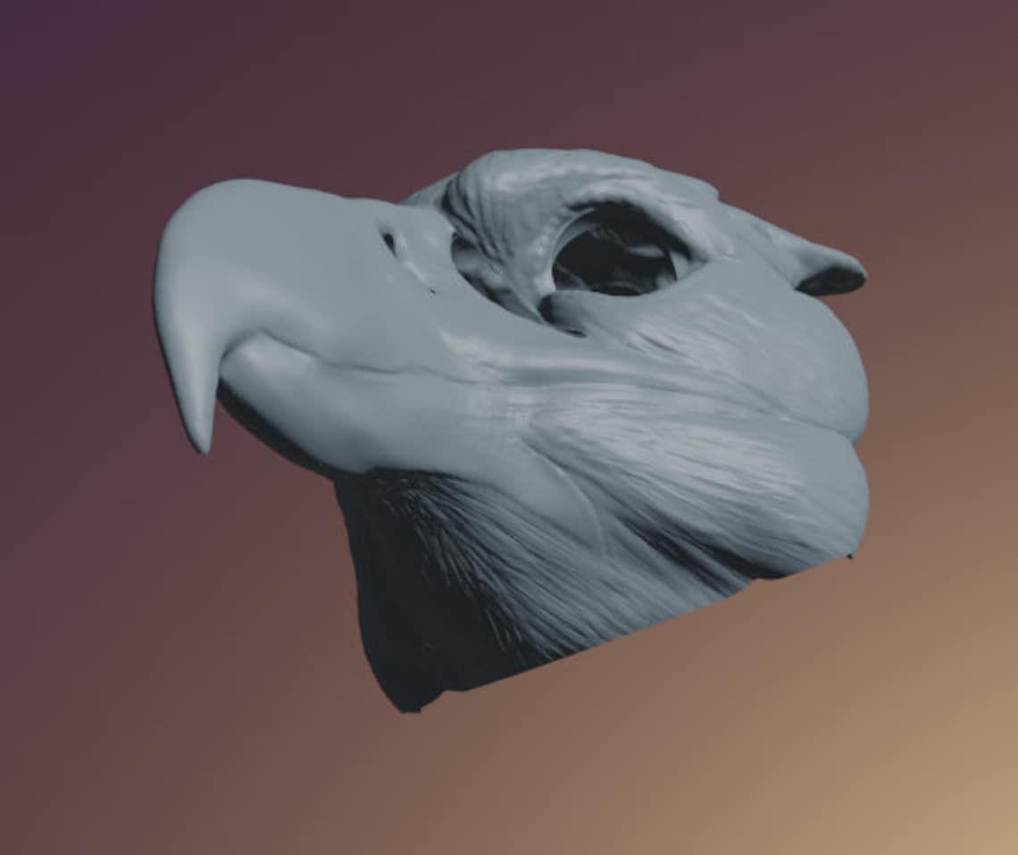 Harpy Eagle Mask .STL Files for 3D Printing - Etsy