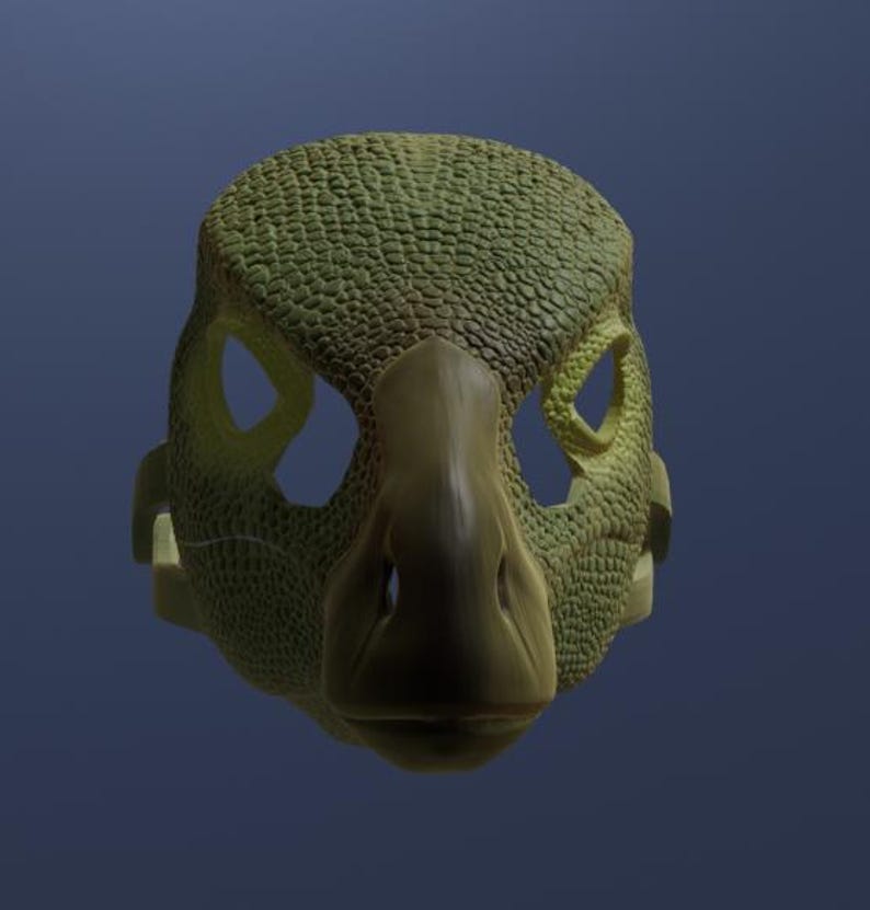 Dryosaurus Mask .STL Files for 3D Printing - Etsy Canada