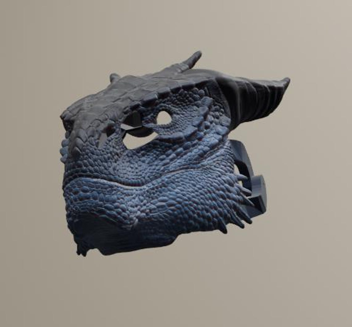 Horned Dragonborn Mask .STL Files for 3D Printing - Etsy