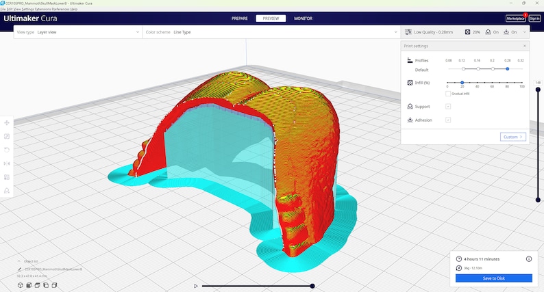Mammoth Skull Mask .STL Files for 3D Printing - Etsy