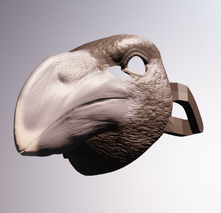 White Necked Raven Mask .STL Files for 3D Printing - Etsy