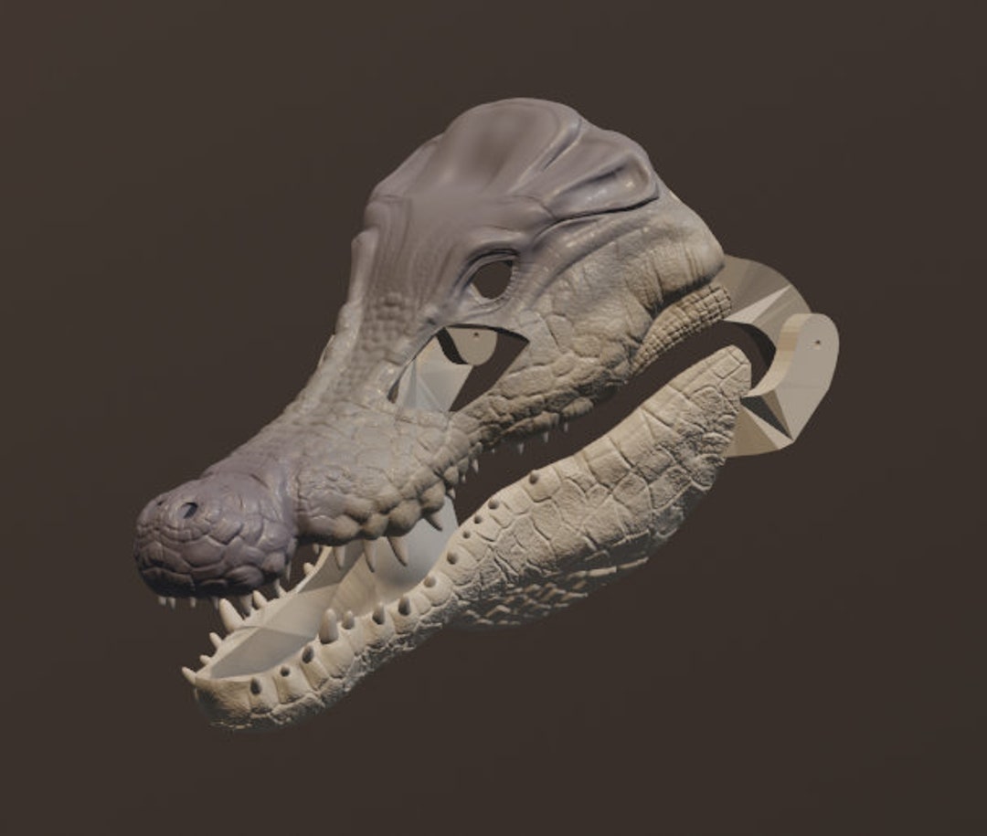 Saltwater Crocodile Mask .STL Files for 3D Printing - Etsy