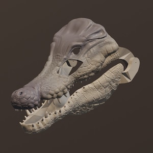 Saltwater Crocodile Mask .STL Files for 3D Printing - Etsy Australia