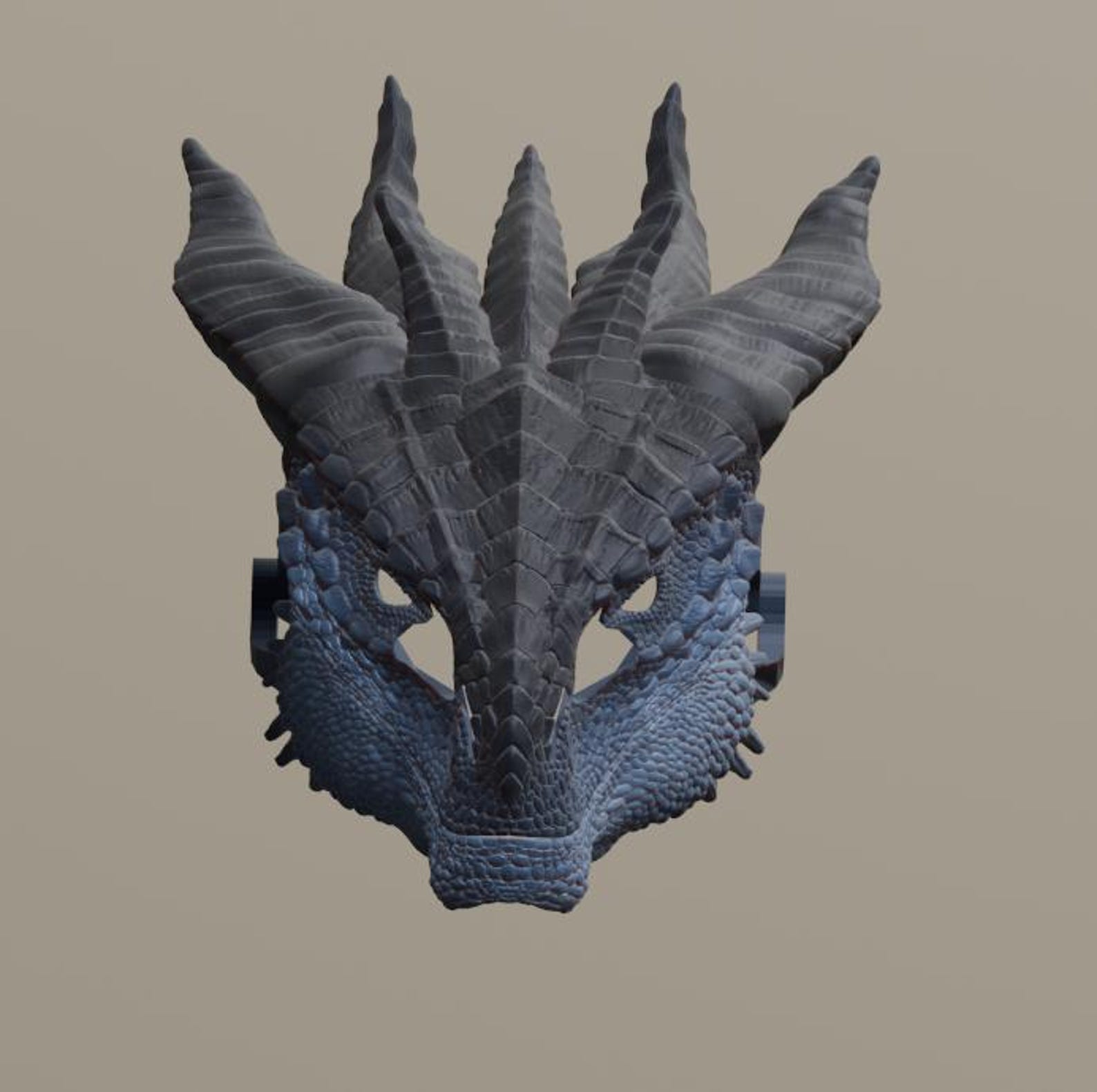 Horned Dragonborn Mask .STL Files for 3D Printing - Etsy