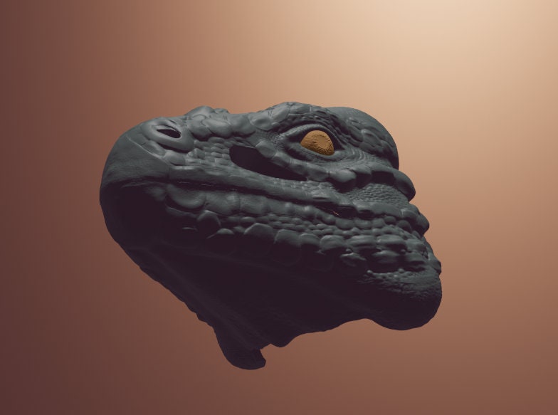 Rhinoceros Iguana Mask .STL Files for 3D Printing - Etsy