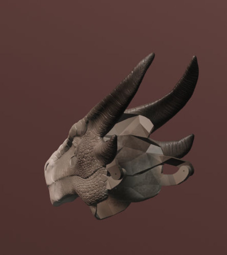 Crystal Dragon Mask .STL Files for 3D Printing - Etsy