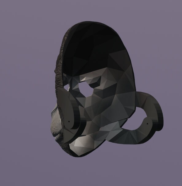 Gorilla Mask .STL Files for 3D Printing - Etsy