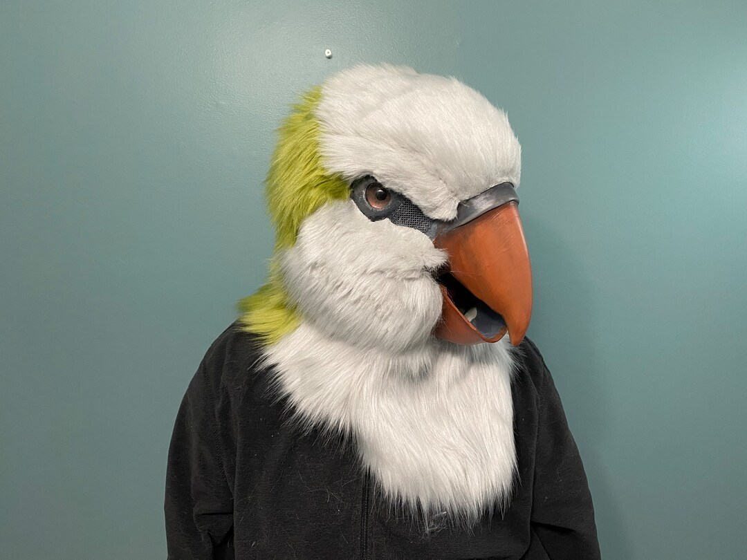 Realistic Monk Parrot Fursuit Head - Etsy