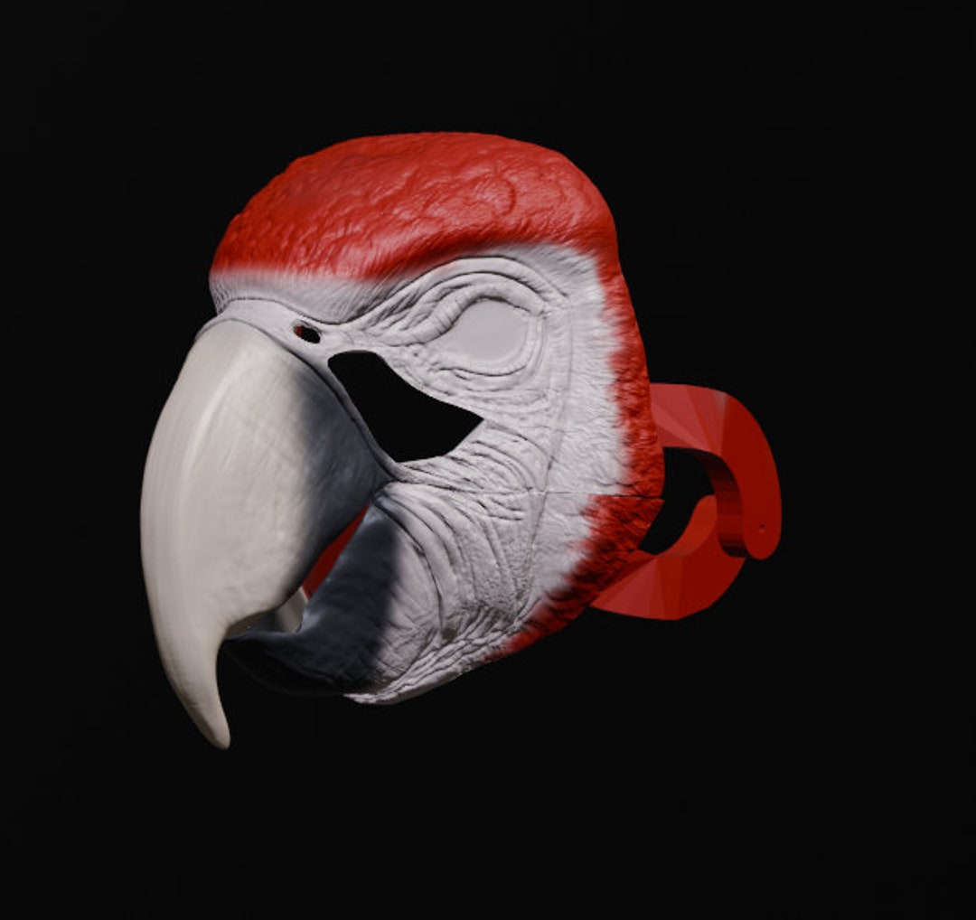 Greenwing Macaw Mask .STL Files for 3D Printing - Etsy