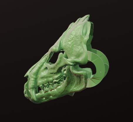 Horned Canine Skull Mask .STL Files for 3D Printing - Etsy