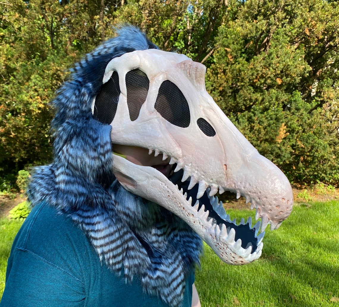 Spinosaurus Skull Mask Fursuit Head - Etsy