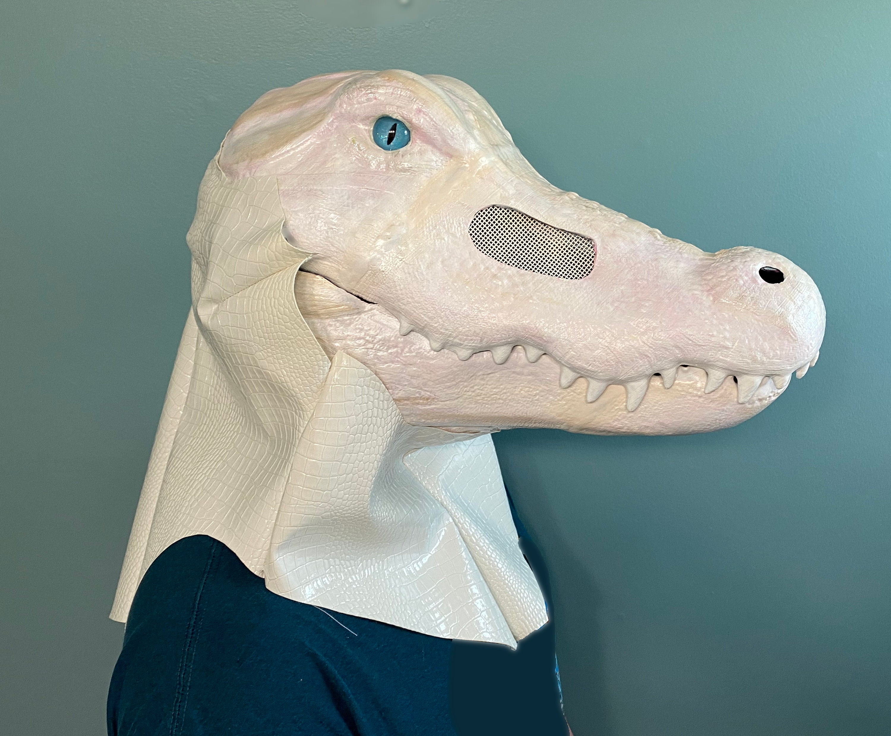 Realistic Albino Alligator Mask - Etsy