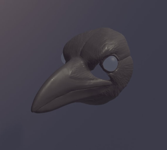 Crow Mask V2 .STL Files for 3D Printing | Etsy