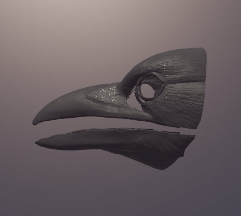 Crow Mask V2 .STL Files for 3D Printing | Etsy