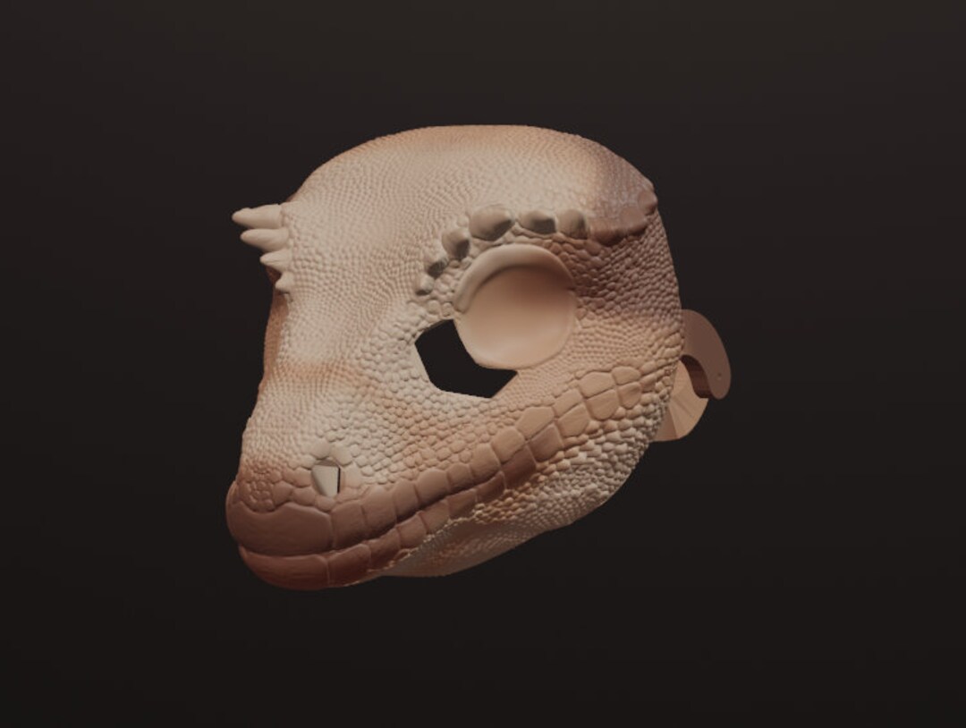 Crested Gecko Mask V2 .STL Files for 3D Printing - Etsy