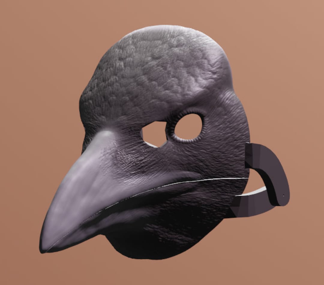 Black Billed Magpie Mask .STL Files for 3D Printing - Etsy
