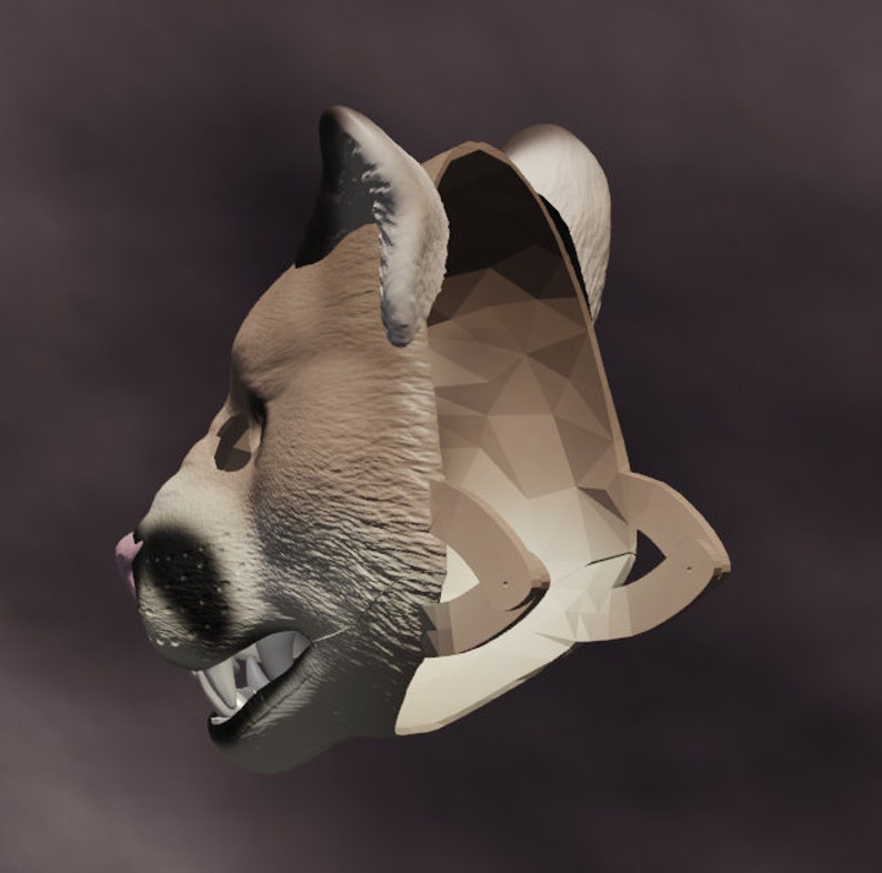 Snarling Mountain Lion Mask .STL Files for 3D Printing - Etsy