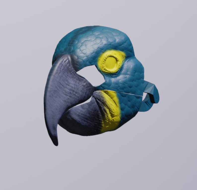 Lears Macaw Mask .STL Files for 3D Printing - Etsy