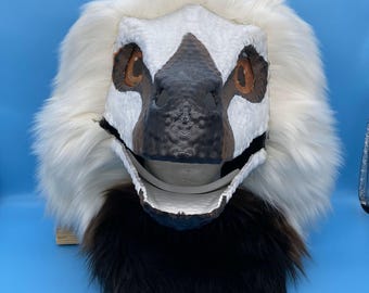 White Dragon Dinomask Fursuit Head - Etsy