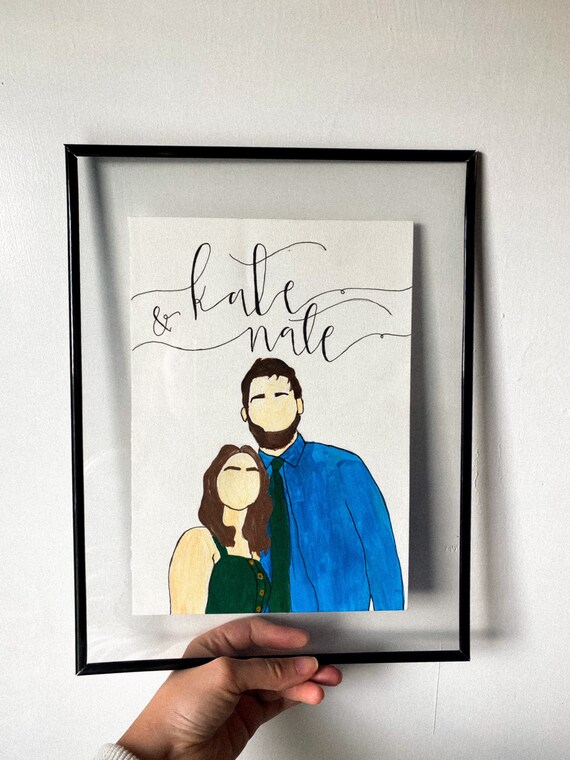 Simple Outline Portrait | Etsy