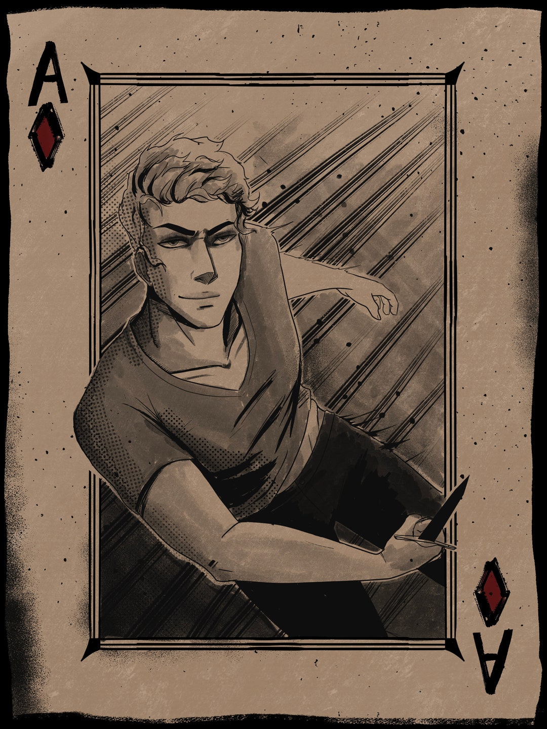 Caleb Altair Ace of Diamonds |official Licensed Zodiac Academy Art ...