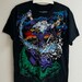 Vintage Liquid Blue Medusa Snake Skeleton Skull AOP Shirt - Etsy