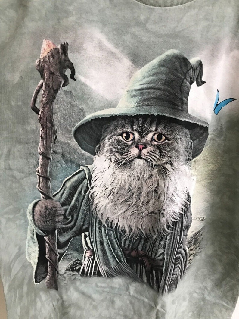 Catdalf T-shirt,mountain Cat, Gandalf Lord of the Rings Shirt, Tie Dye ...