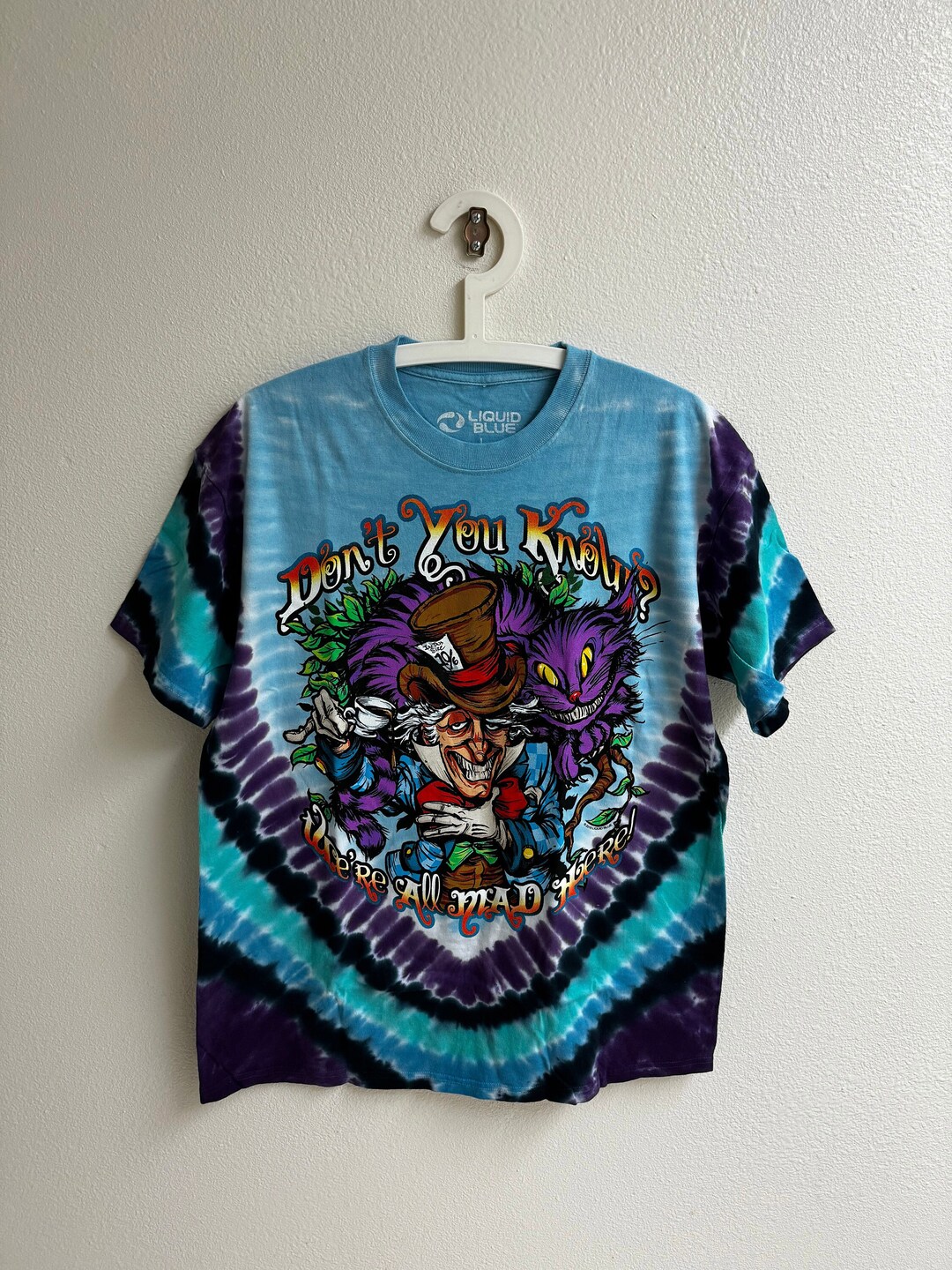 Liquid Blue Shirt|dark Fantasy Tee| Tie-dye T-shirt|alice in Wonderland ...