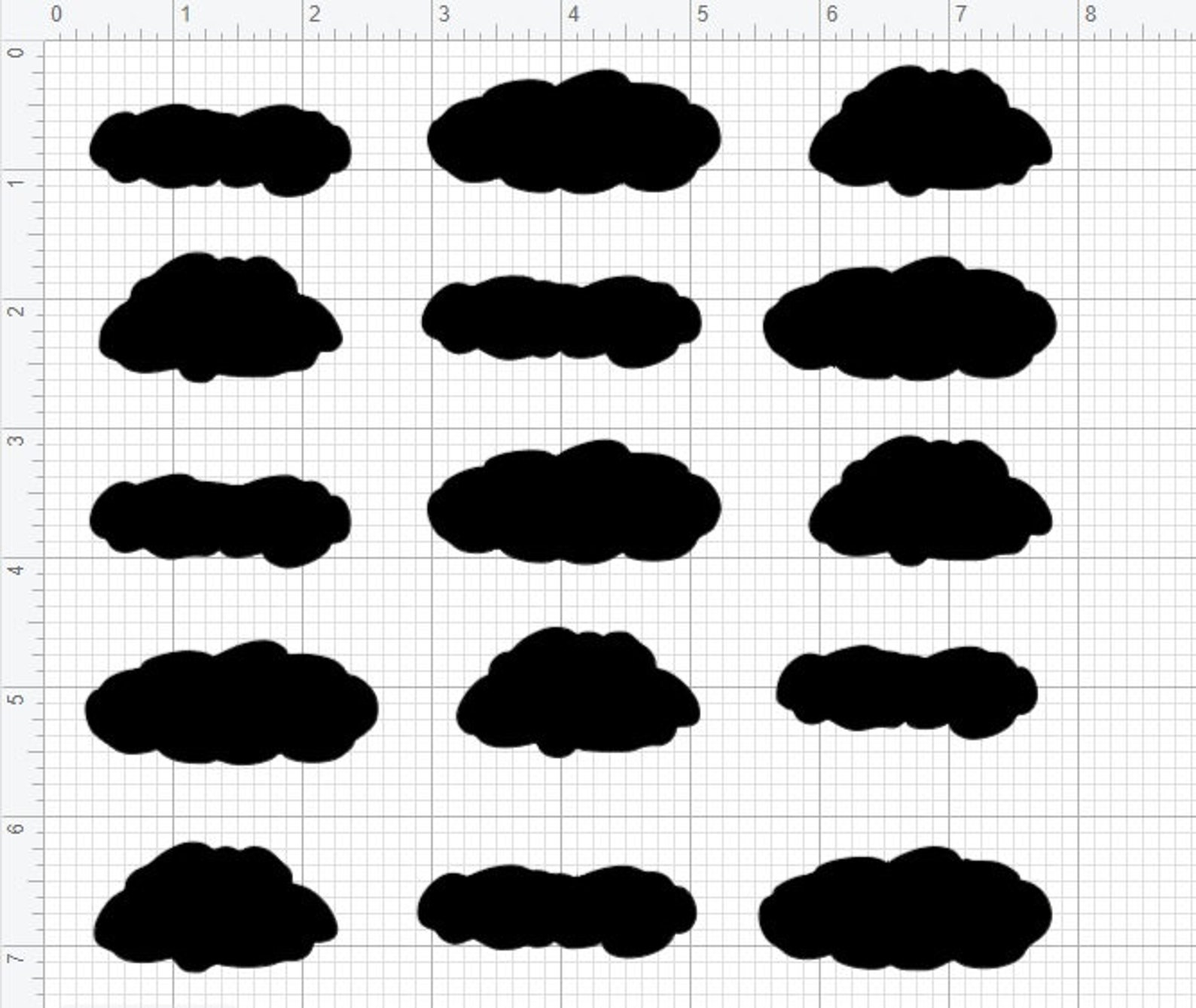 Re-usable clouds stencils decor arts and crafts paint DIY | Etsy