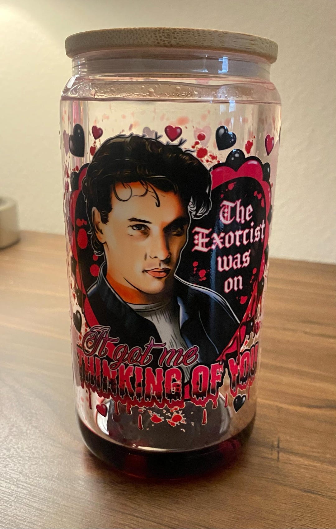 Billy Blood Drip 16oz Glass Snow Globe Tumbler - Etsy