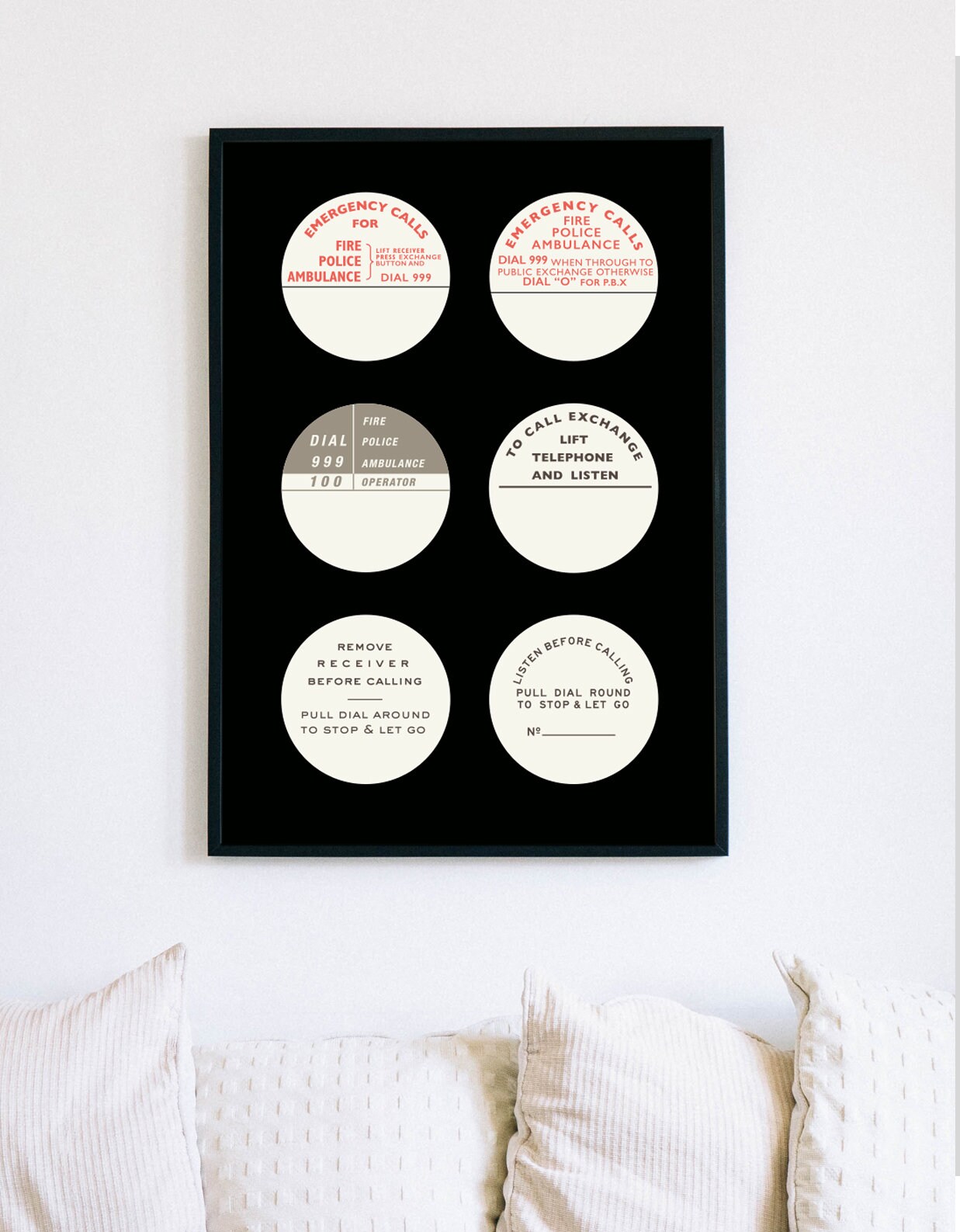 Vintage Phone Label Poster - Etsy