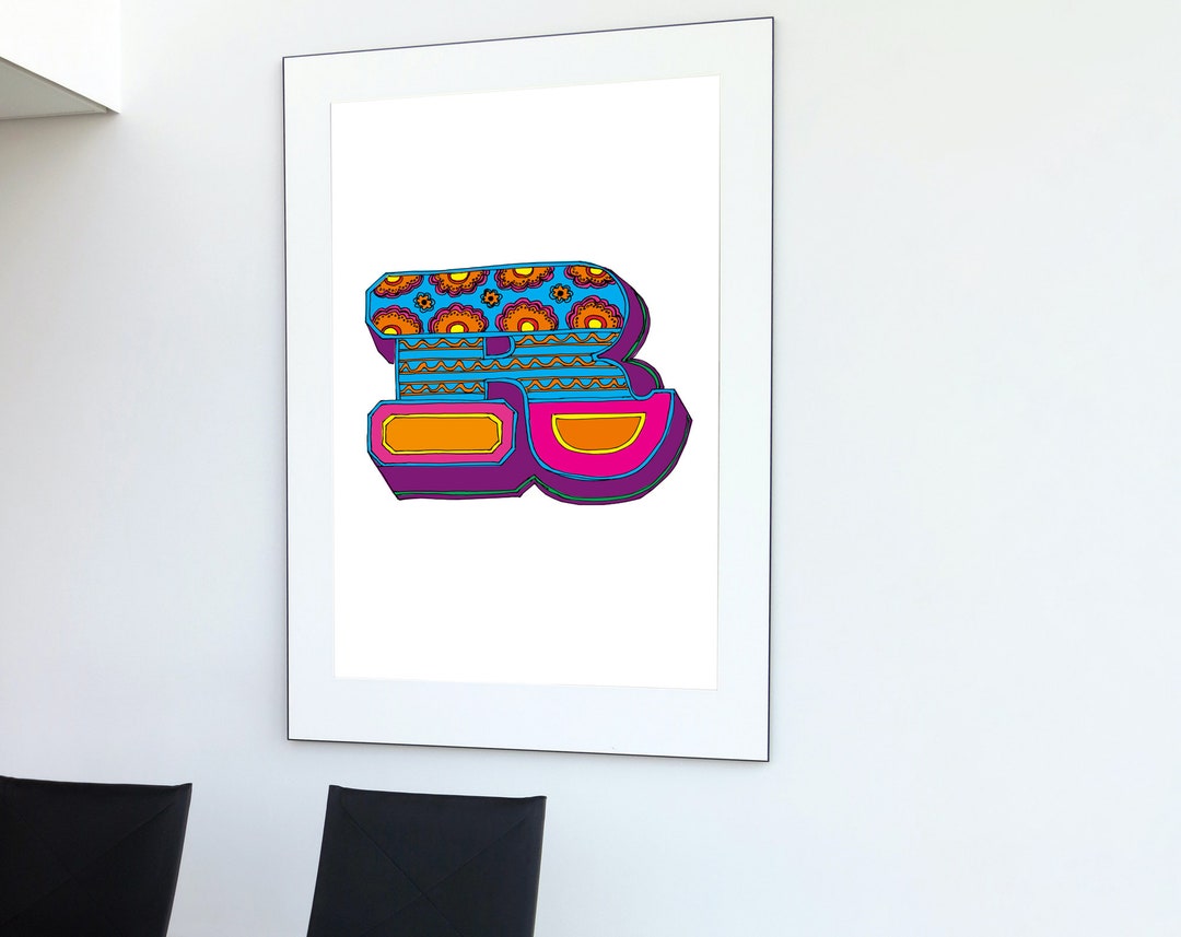 Letter R Illustration Poster - Etsy