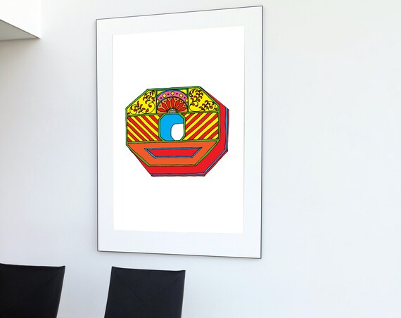 Letter O Illustration Poster | Etsy