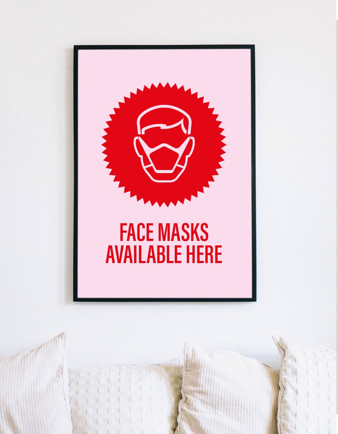 Face Mask Available Here Poster Illustration - Etsy UK