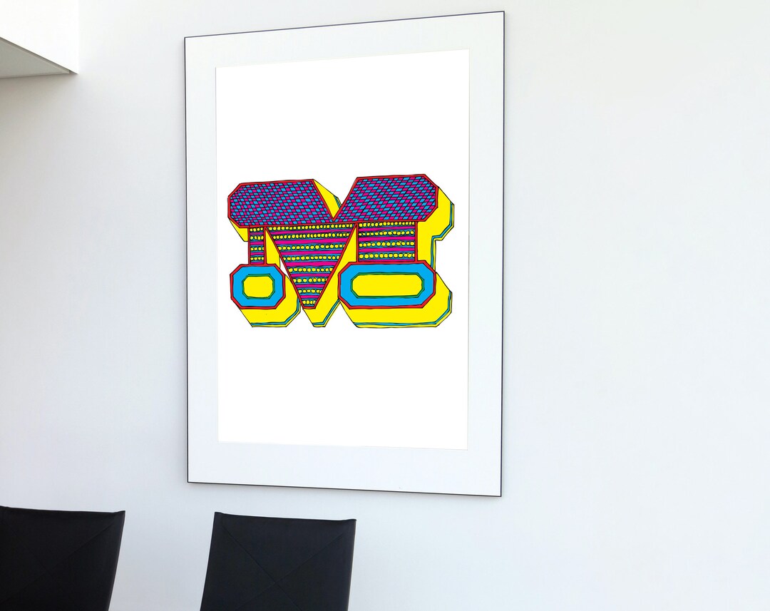 Letter M Illustration Poster - Etsy