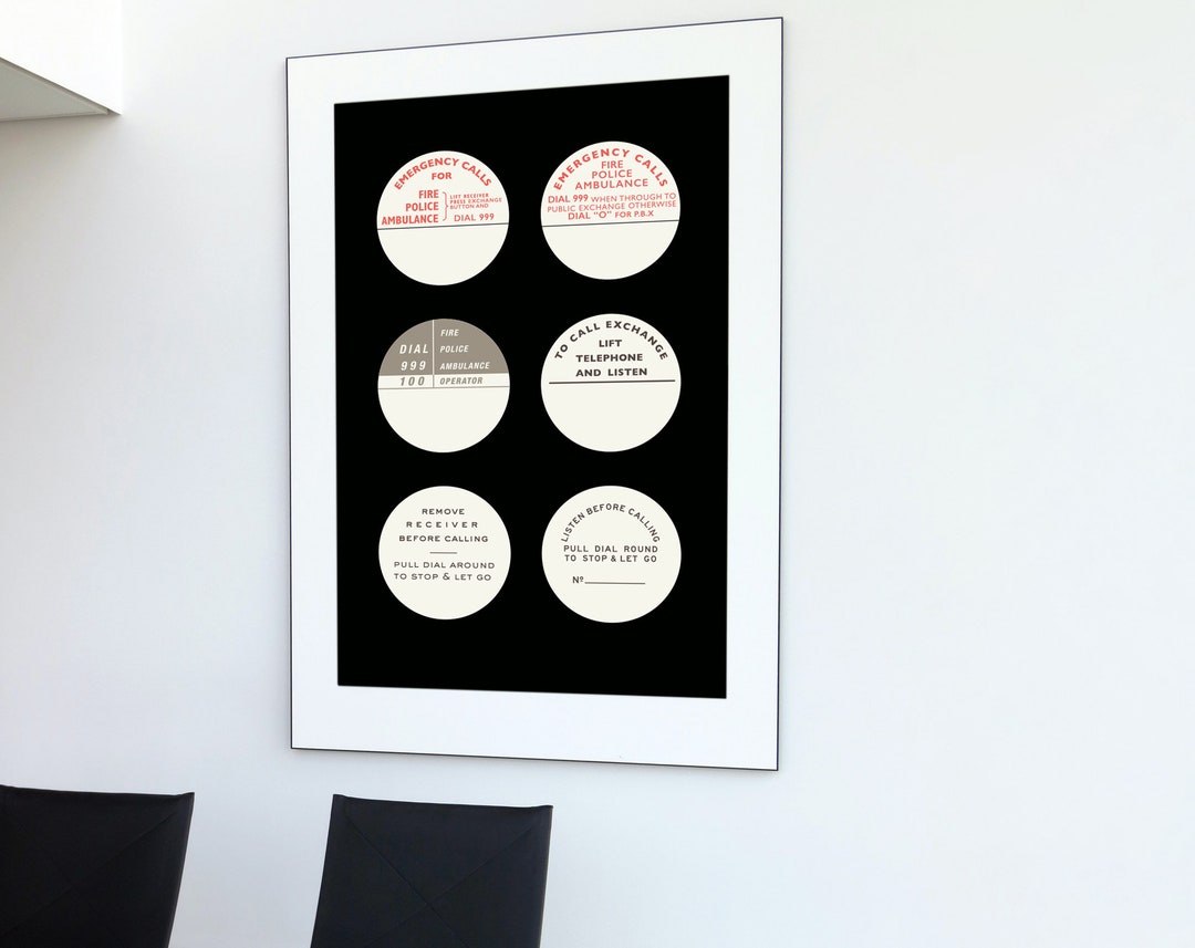 Vintage Phone Label Poster - Etsy