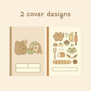 Cute Brown Digital Notebook Template: Bear Bakery | Goodnotes, Samsung ...