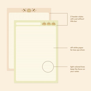 Cute Brown Digital Notebook Template: Bear Bakery | Goodnotes, Samsung ...