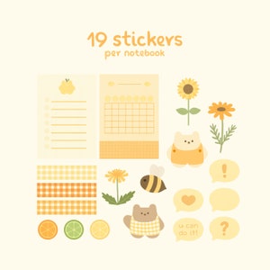 Cute Digital Notebook With Tabs: Fruit Bear Bundle | for Goodnotes ...