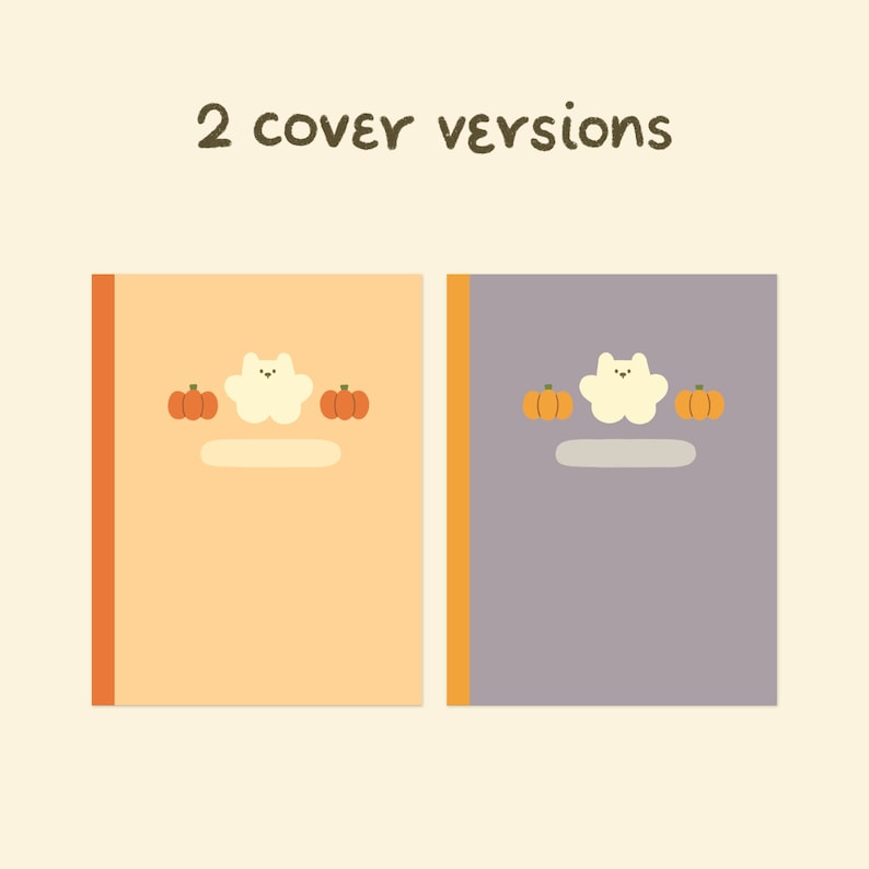 Cute Halloween Digital Note Templates: Spooky Season for - Etsy