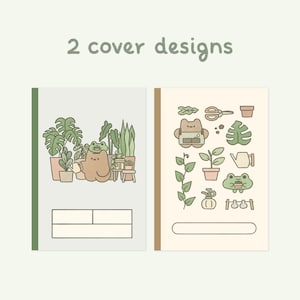 Cute Green Digital Notebook Template: Plant Friends | Goodnotes ...