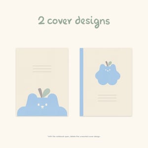 Cute Blue Digital Notebook With Tabs: Blueberry Bear | for Goodnotes ...