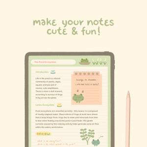 Cute Digital Note Templates: Froggy Fun | for Goodnotes, Samsung Notes ...